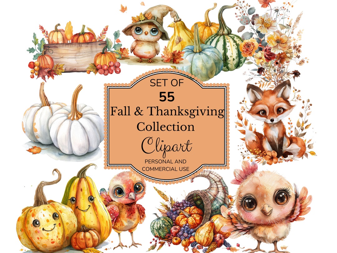 Fall Watercolor Clipart | Watercolor Fall Wildflower Clipart ...