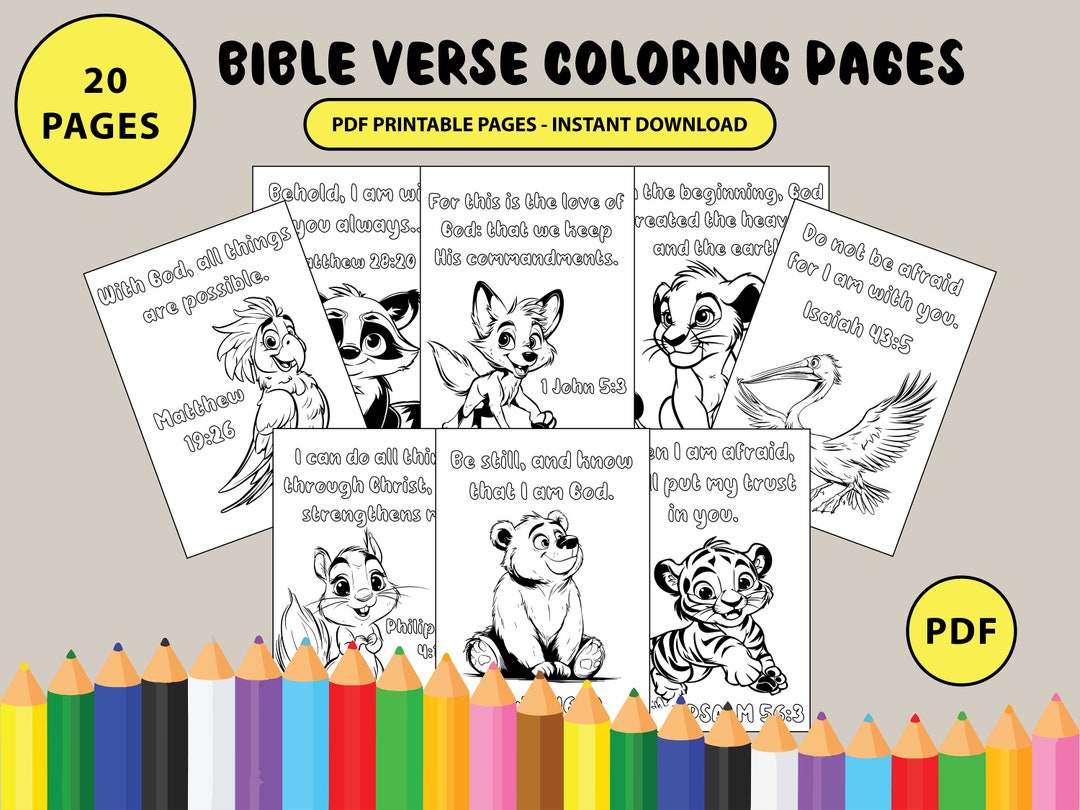 Bible Verse Coloring Page for Kids Homeschool Printable Sunday School ...