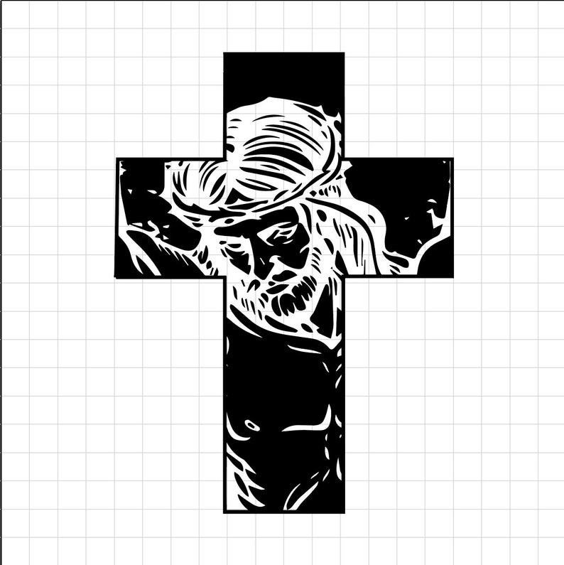 Jesus on Cross Laser Cut File. Vector File for Laser Cutting. Wall Art ...