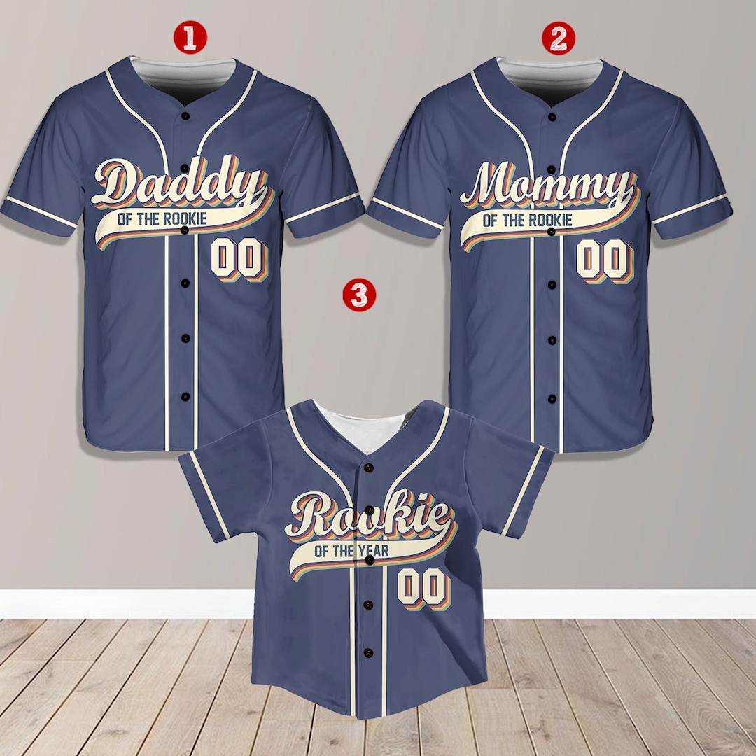Personalized Daddy Mommy of the Rookie Baseball Jersey, Custom Name ...