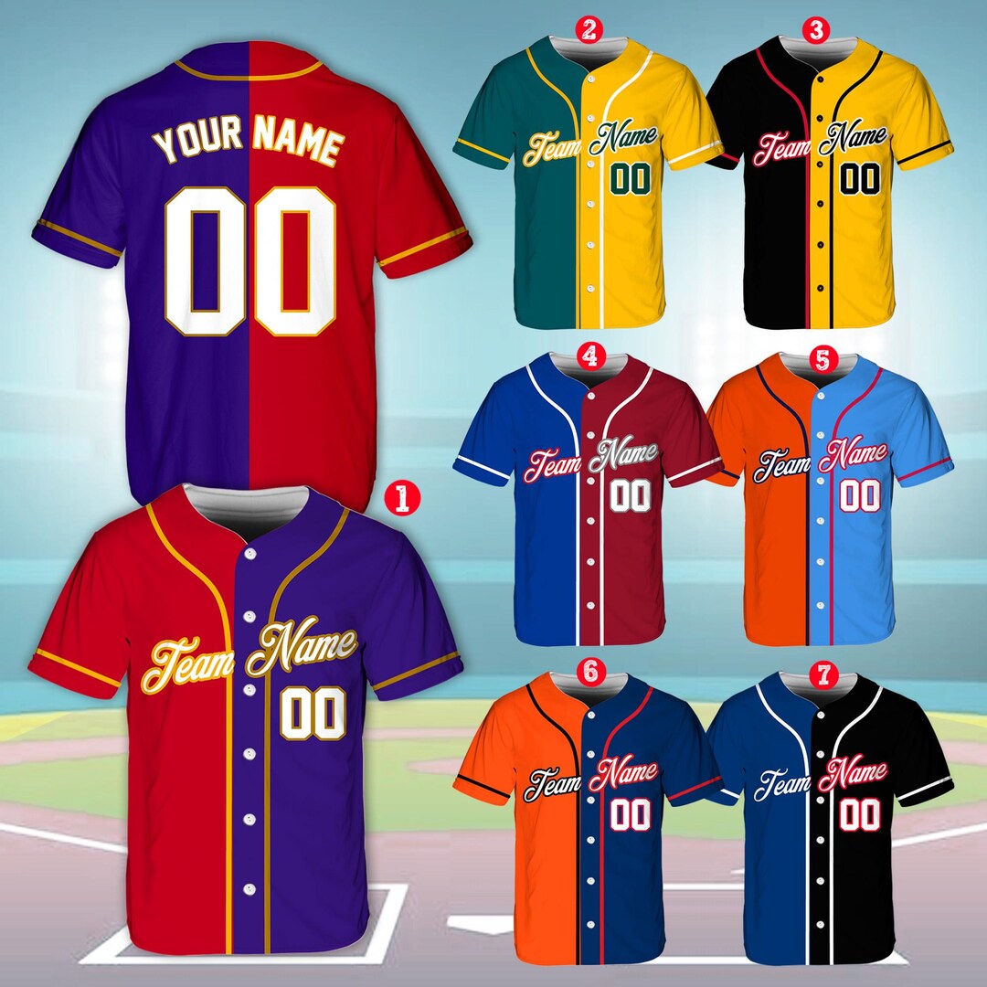 Custom Baseball Jersey, Personalized Team Name and Number Baseball ...