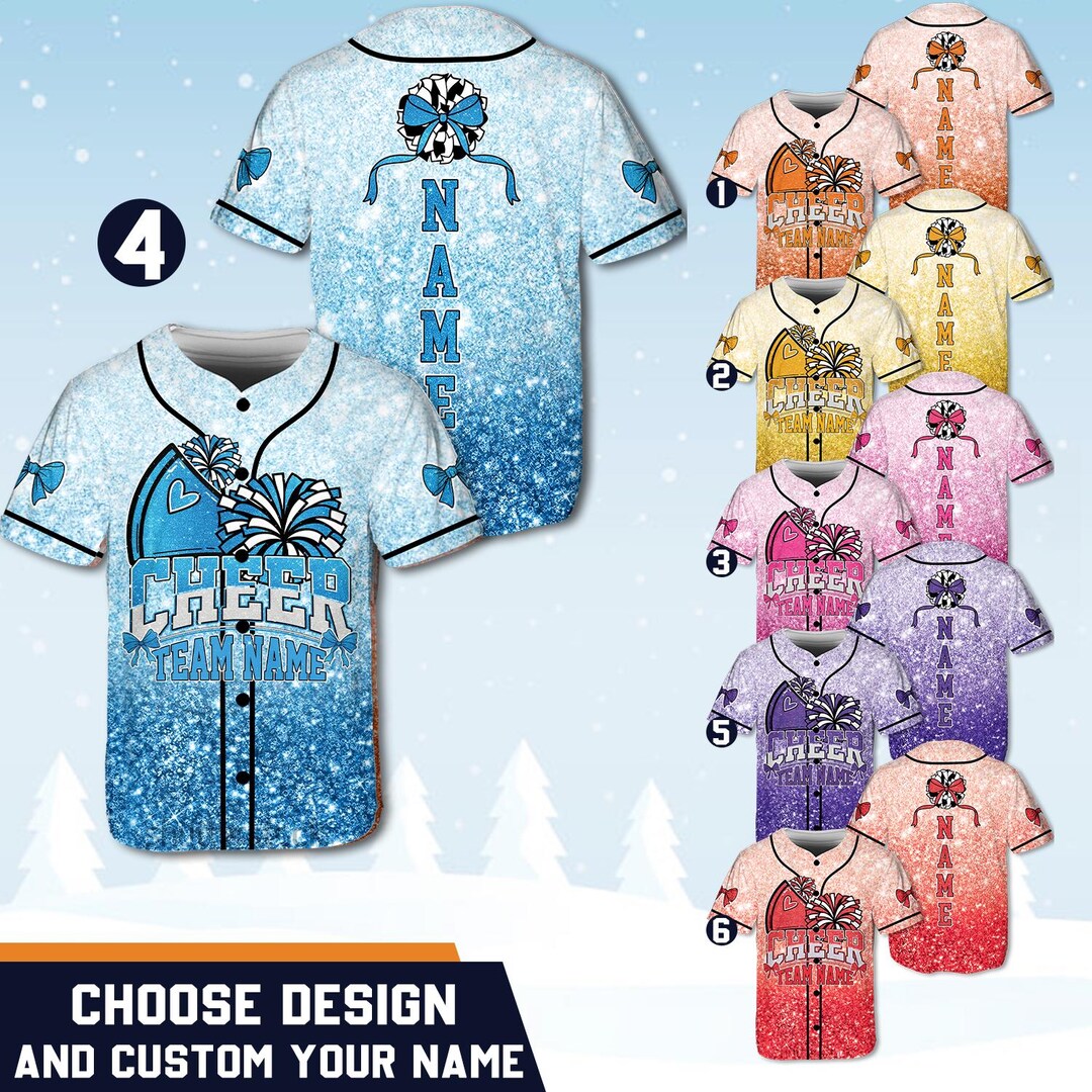 Custom Cheer Jersey Personalized Cheerleading Shirt Cheer Squad Jersey ...