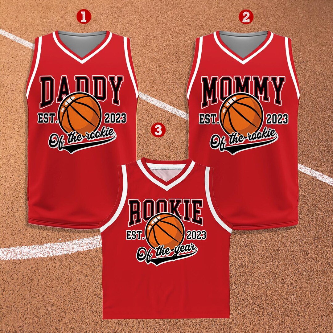 Personalized Daddy Mommy of the Rookie Basketball Jersey, Custom Name ...