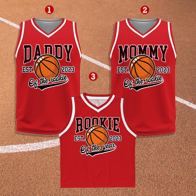 Personalized Daddy Mommy of the Rookie Basketball Jersey, Custom Name ...