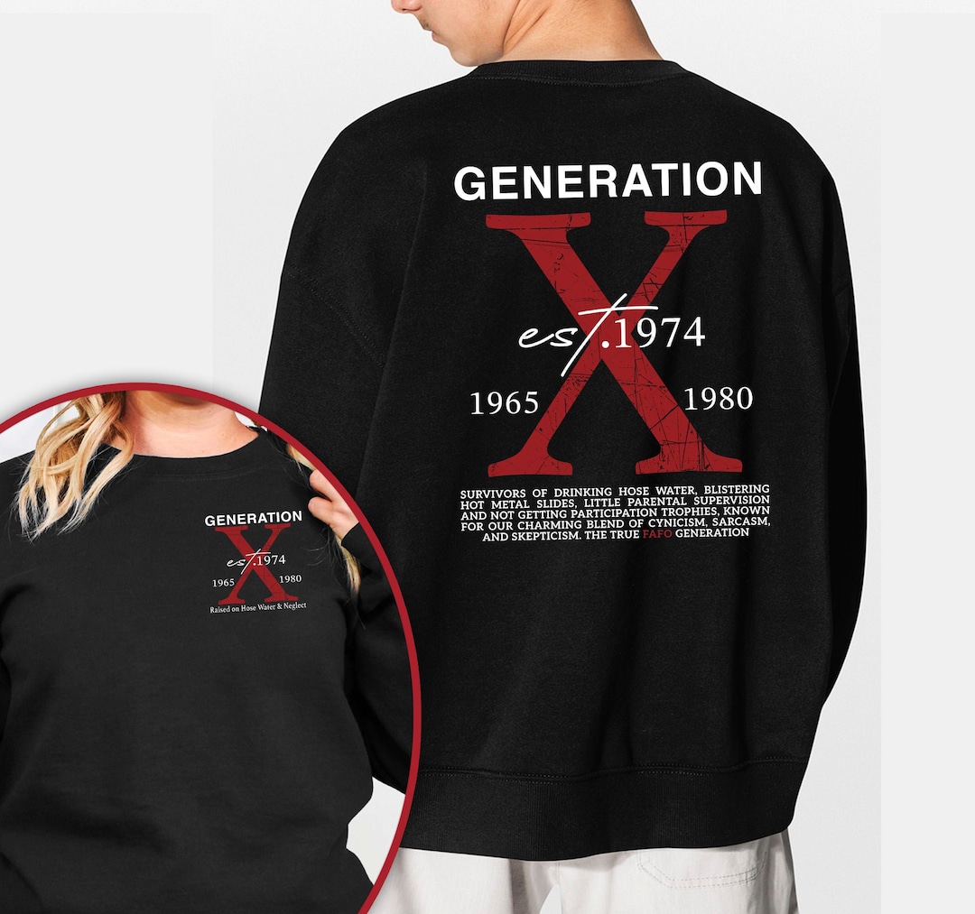 Generation X Custom Year Badass Generation T-shirt, Custom Year of ...