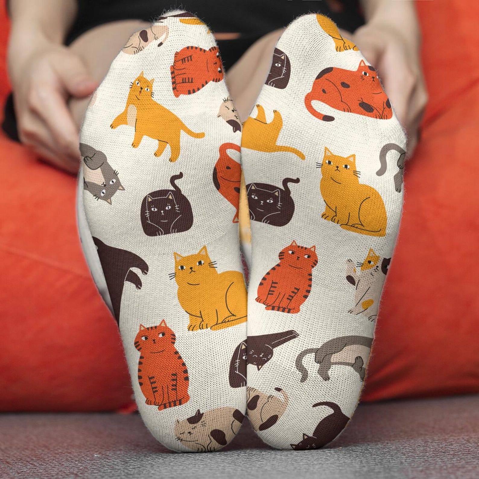 Cat Pattern Socks, Cat Lover Gift, Funny Cat Socks, Cute Cat Socks ...
