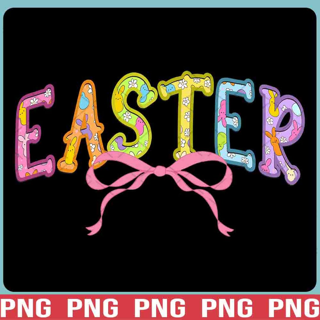 Easter Bow Letters PNG, Cute Pastel Easter Clipart, Spring Bow ...