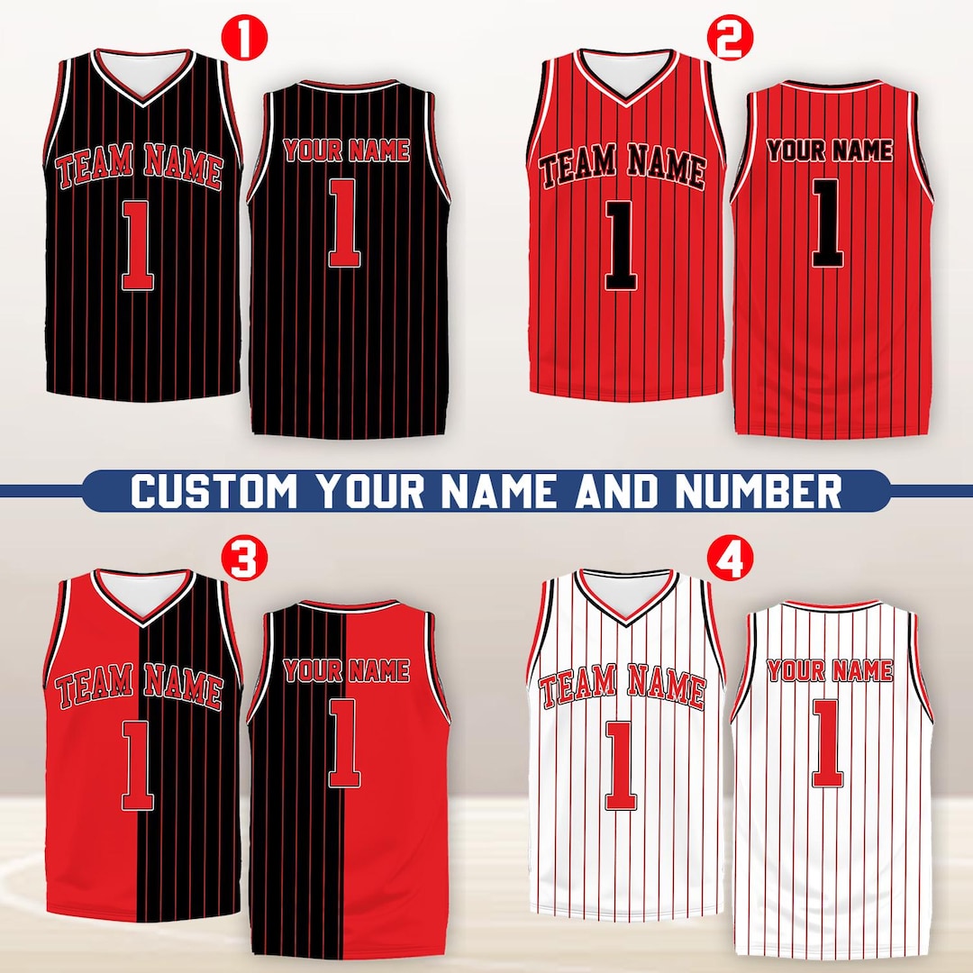 Custom Basketball Jersey, Personalized Team Name and Number Basketball ...