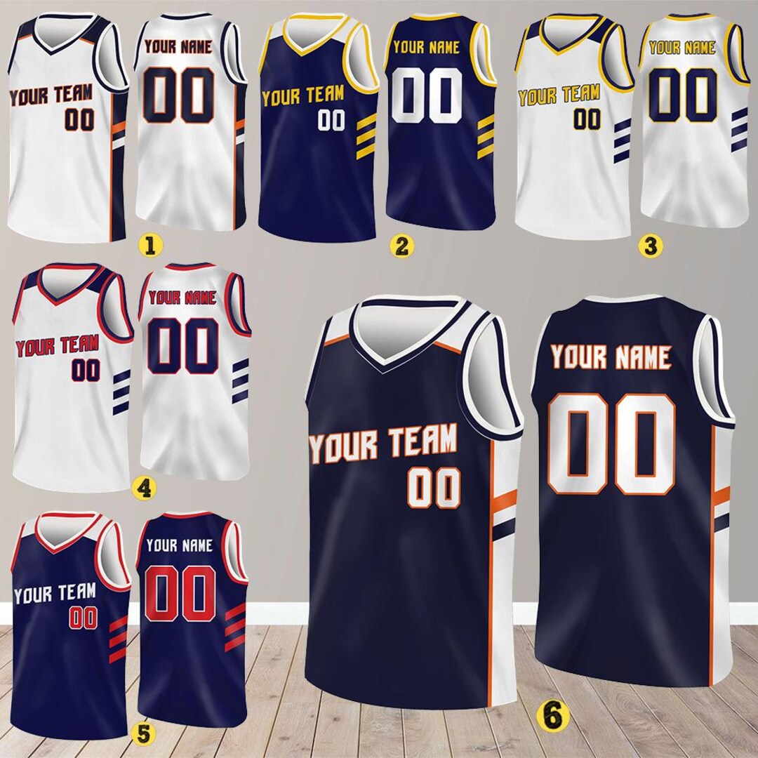 Custom Basketball Jersey, Personalized Team Name and Number Basketball ...