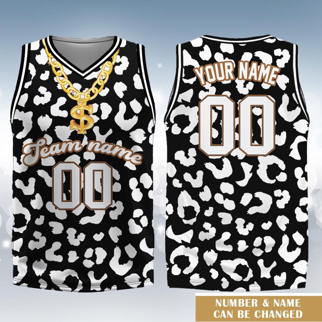 Custom Cow Pattern Basketball Jersey, Personalized Team Name and Number ...