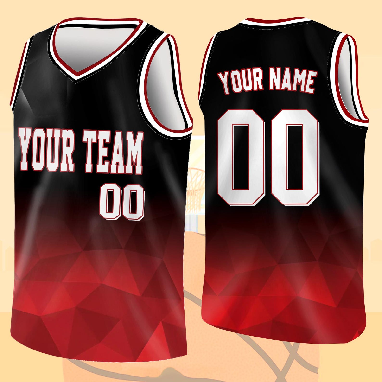 Custom Basketball Jersey, Personalized Team Name and Number Basketball ...