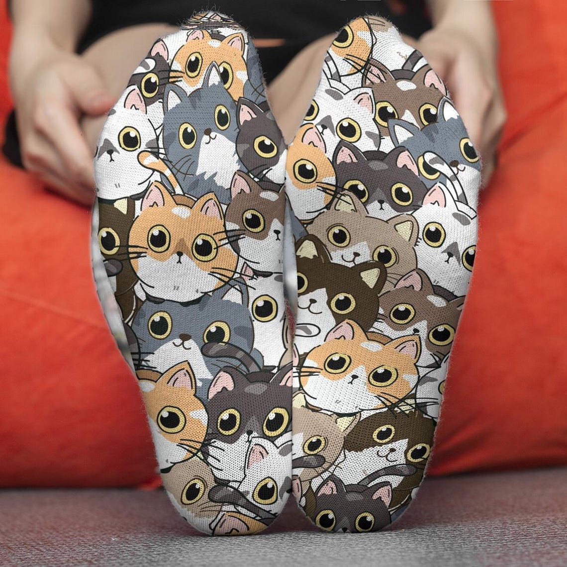 Cat Pattern Socks, Cat Lover Gift, Funny Cat Socks, Cute Cat Socks ...