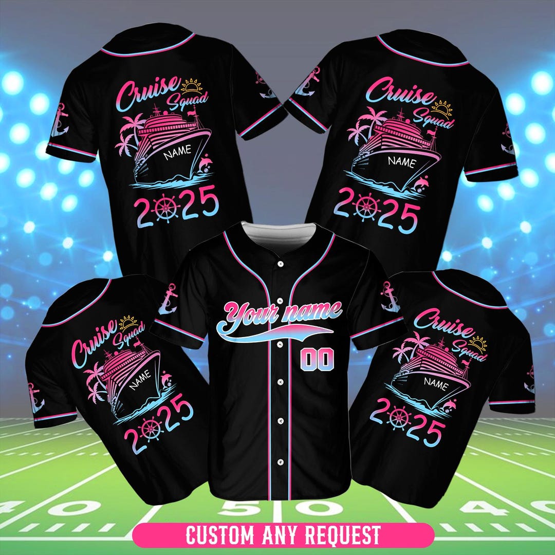 Personalized Cruise Squad 2025 Baseball Jersey, Custom Name Family ...
