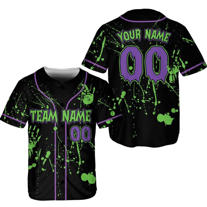 Custom Halloween Baseball Jersey – Spooky Team Uniform With Name Number ...