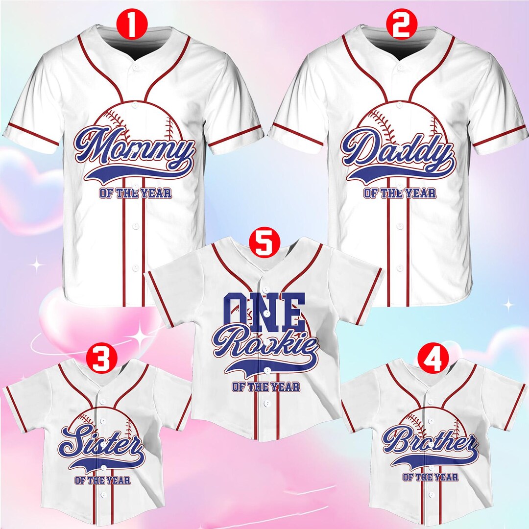 Personalized Daddy Mommy of the Rookie Baseball Jersey, Custom Name ...