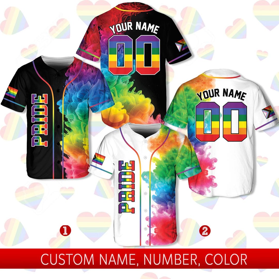 Custom Pride Baseball Jersey, Transgender Pride Jersey, Personalized ...