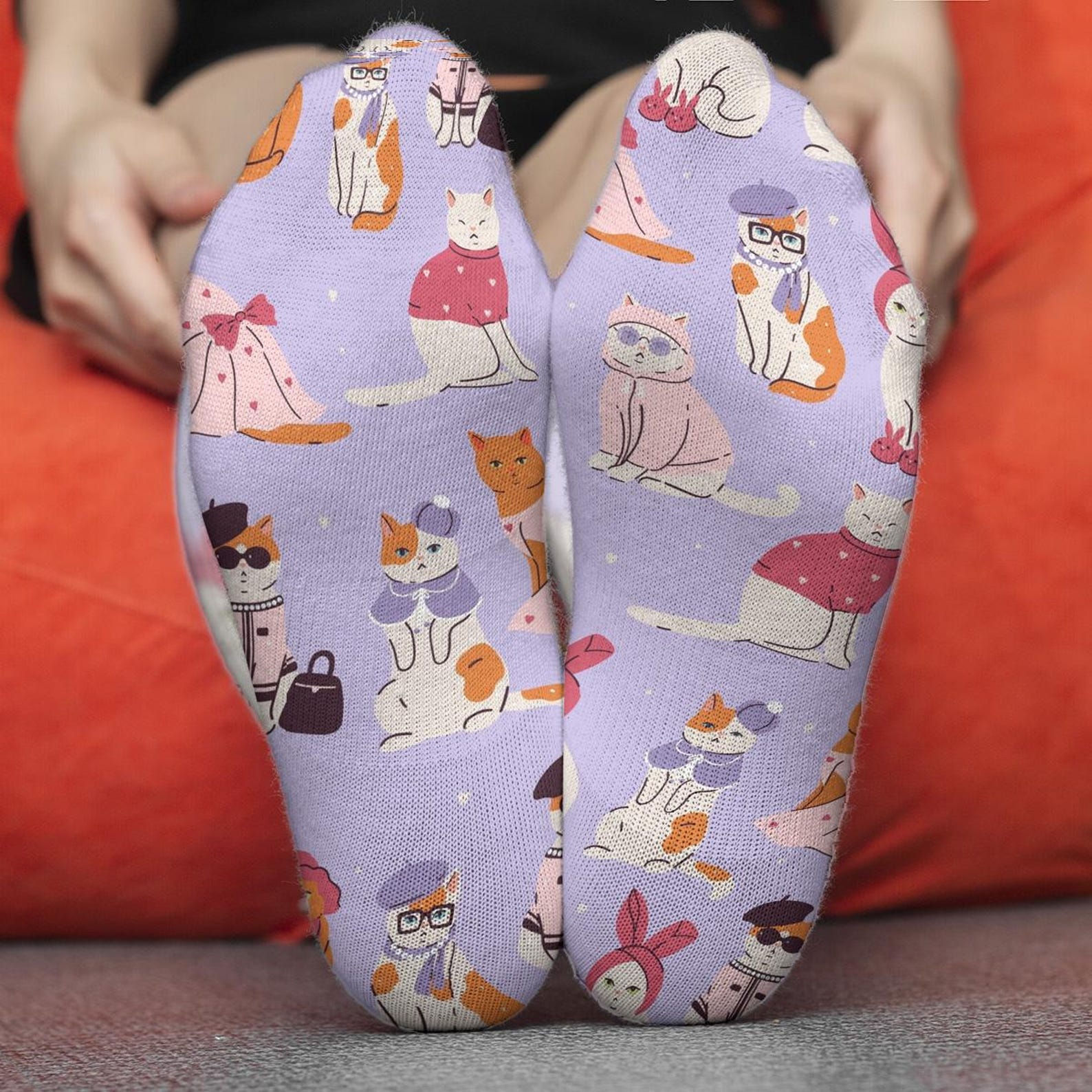 Cat Pattern Socks, Cat Lover Gift, Funny Cat Socks, Cute Cat Socks ...