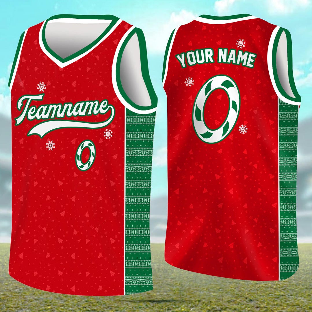 Personalized Christmas Basketball Jersey, Custom Name and Number ...