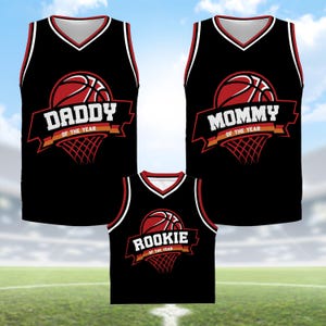 Personalized Daddy Mommy of the Rookie Basketball Jersey, Custom Name ...