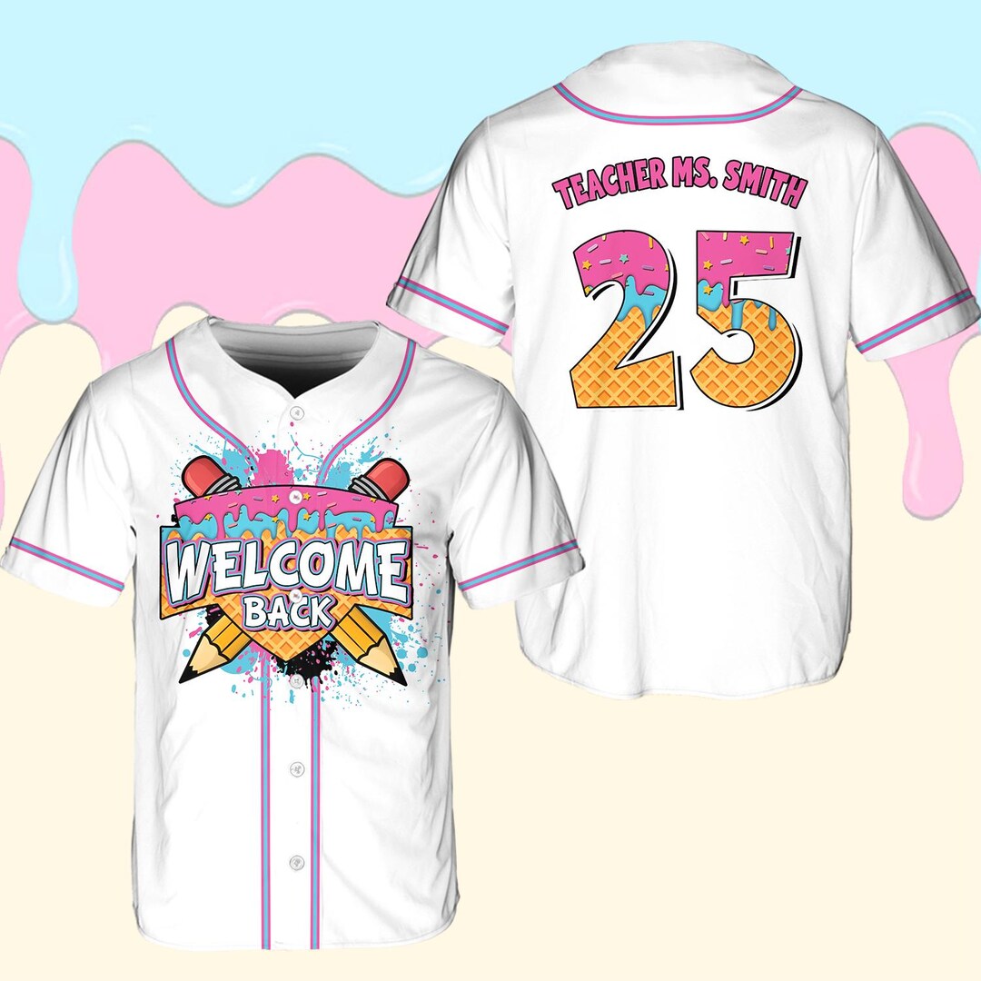 Custom Back to School Jersey, Welcome Back Teacher Shirt, Personalized ...