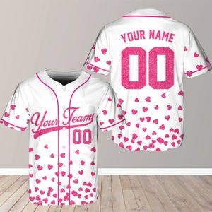 Personalized Valentine Baseball Jersey, Custom Couple Baseball Jersey ...