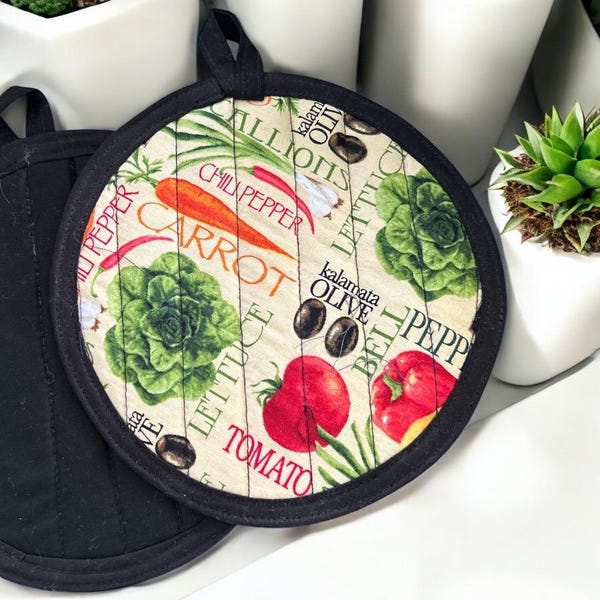 Round Potholders - Etsy