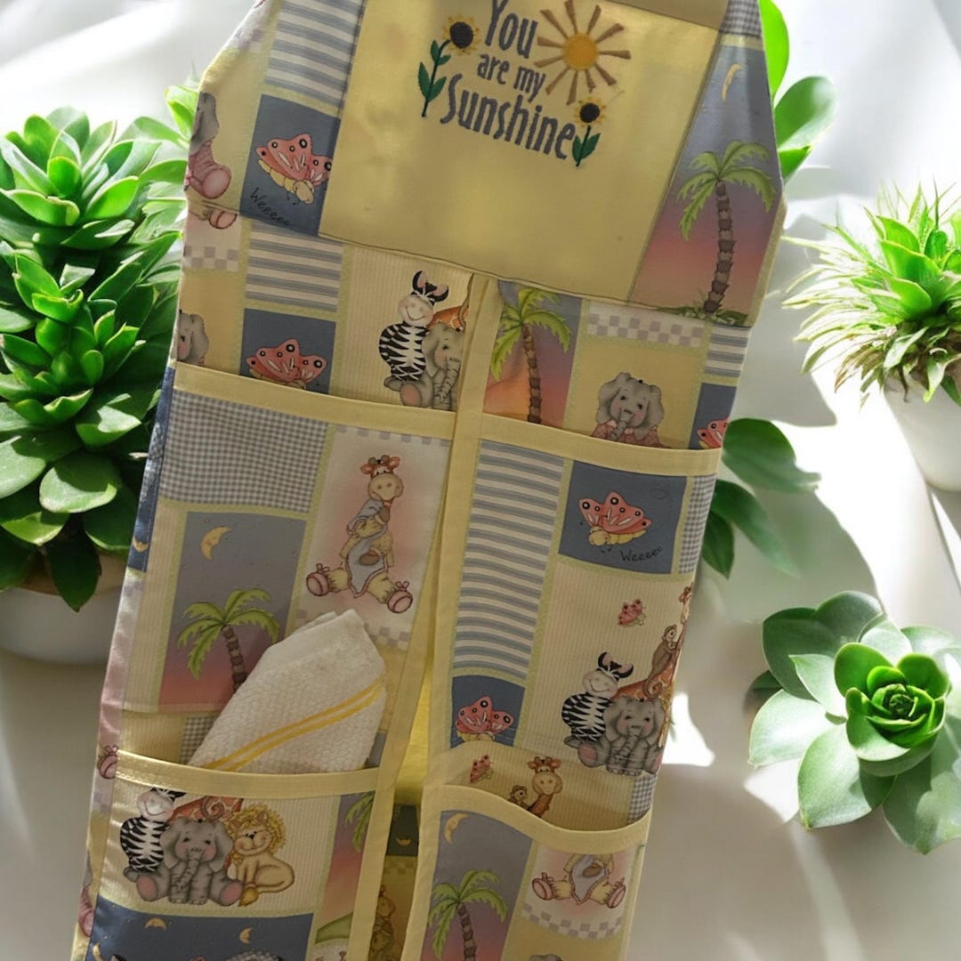 Zoo Animal Diaper Stacker Diaper Hanger Stuffed Animal Holder Blanket ...