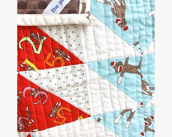 Sock Monkey Quilt | Etsy