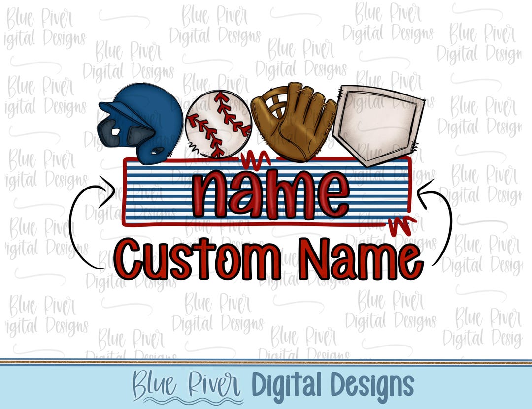 Baseball Nameplate PNG, Custom Baseball Name Plate Digital Download for ...