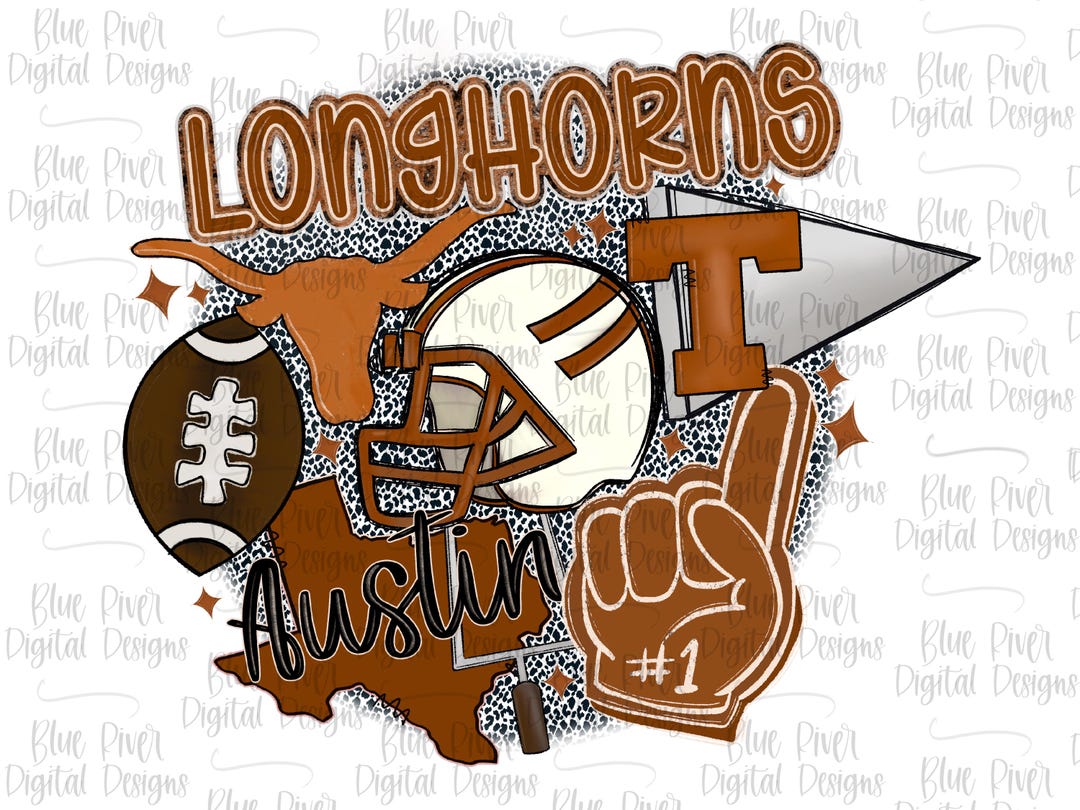 Longhorns Png, College Football Png, Austin Football, Hand Drawn ...