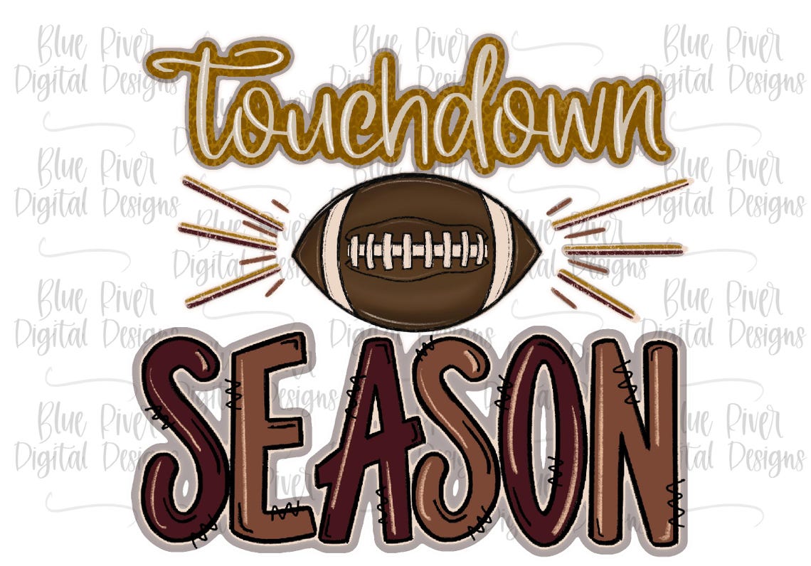 Touchdown Season Png, College Football Png, Handdrawn Football Png ...