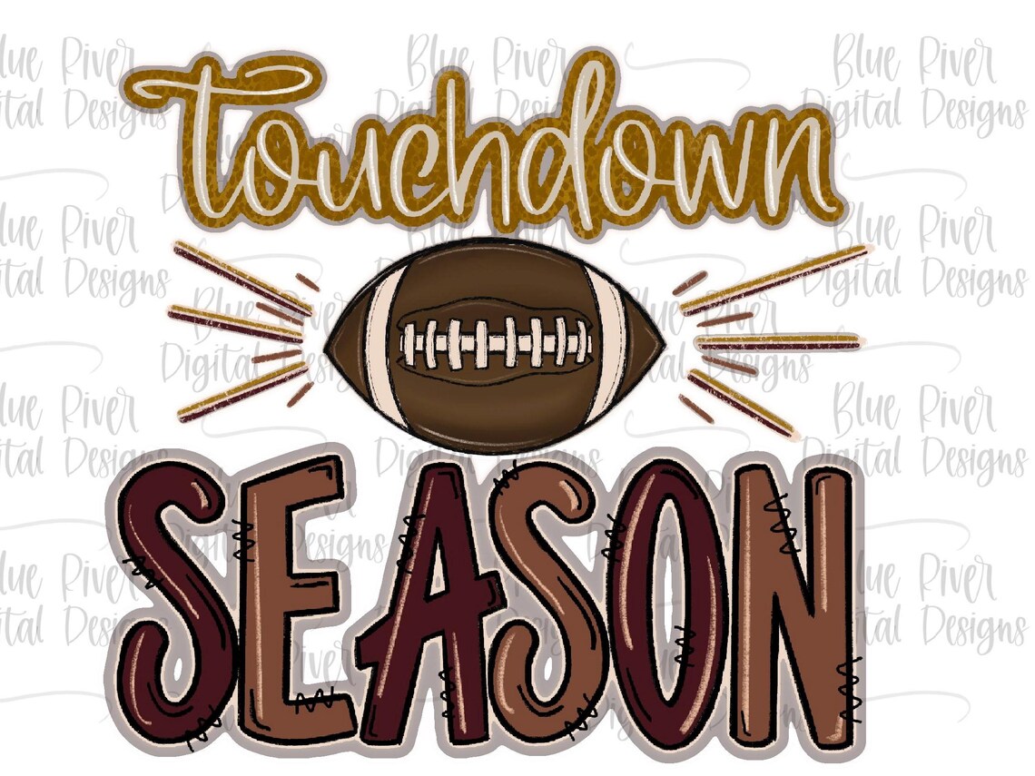 Touchdown Season Png, College Football Png, Handdrawn Football Png ...