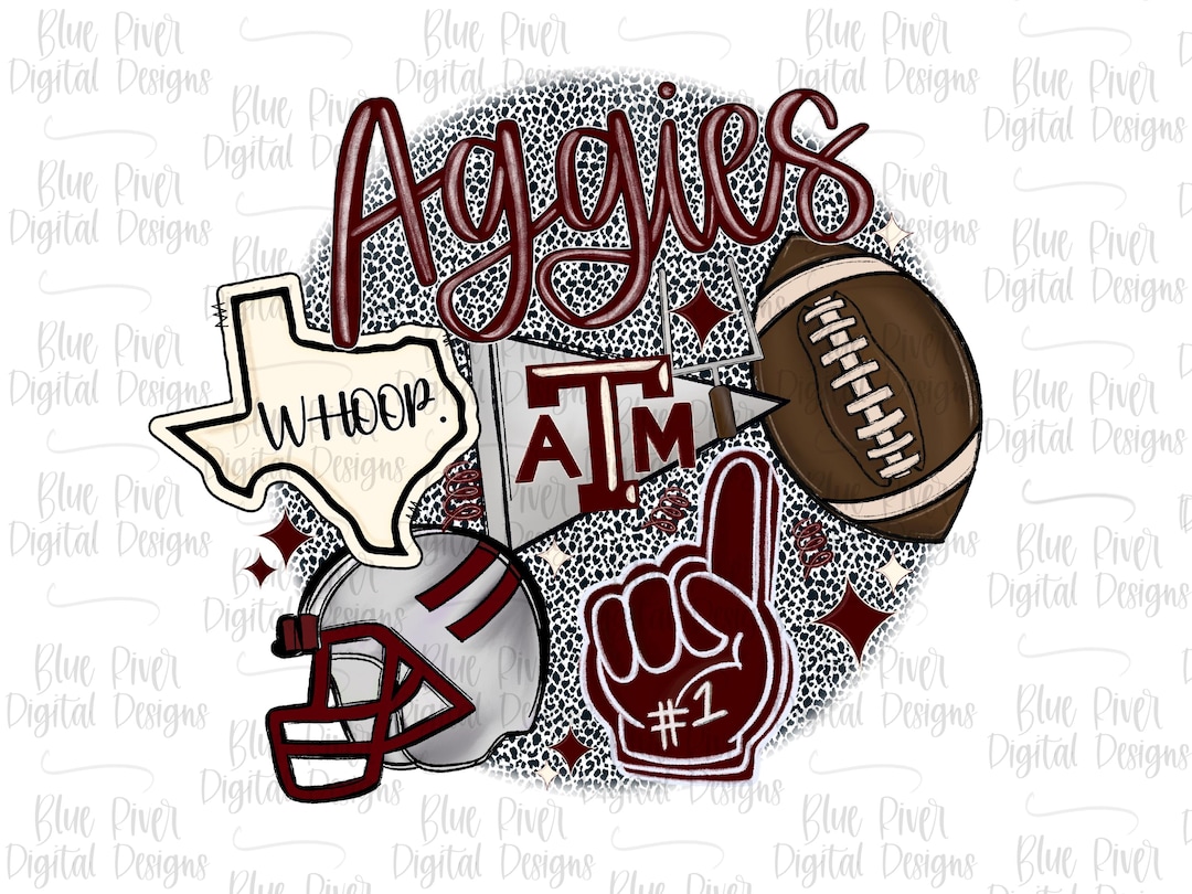 Aggies Png College Football Png College Station Football, Hand Drawn ...