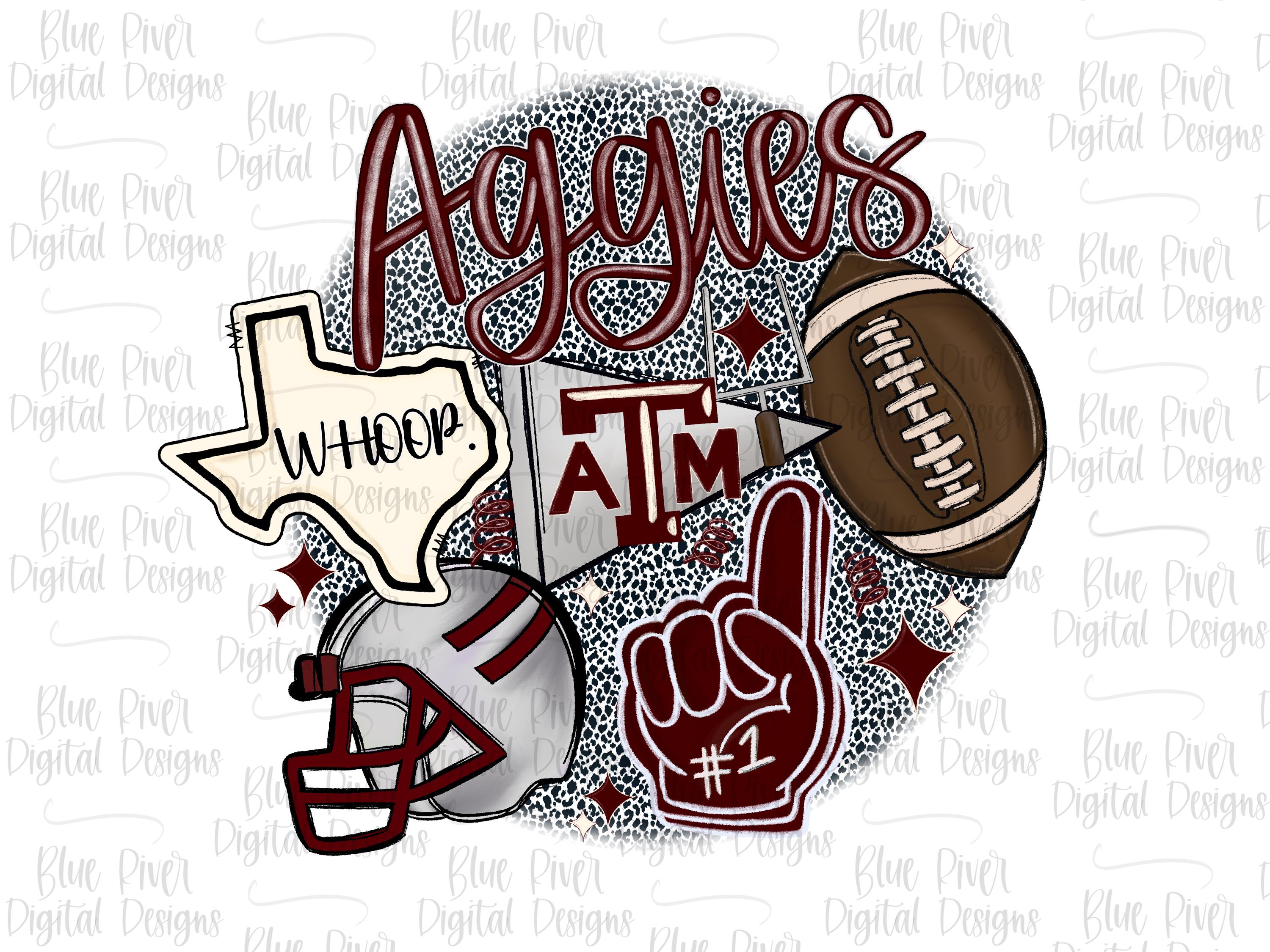 Aggies Png College Football Png College Station Football, Hand Drawn ...