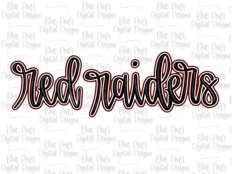Red Raiders PNG, Hand Lettered Mascot, Handwritten Team Mascot, School ...