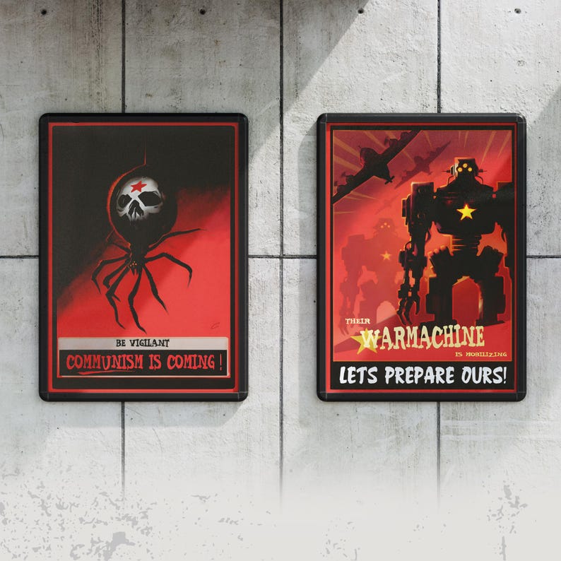 FALLOUT PROPAGANDA Posters | Red Danger Set of 6 Posters | High ...