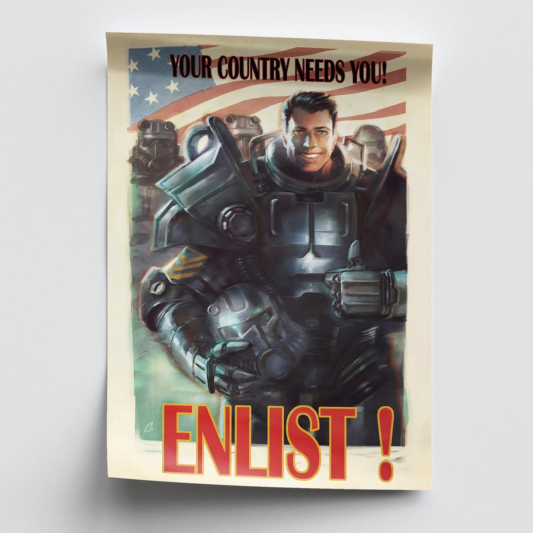 FALLOUT Enlist PROPAGANDA Poster | High Quality Print File - Etsy