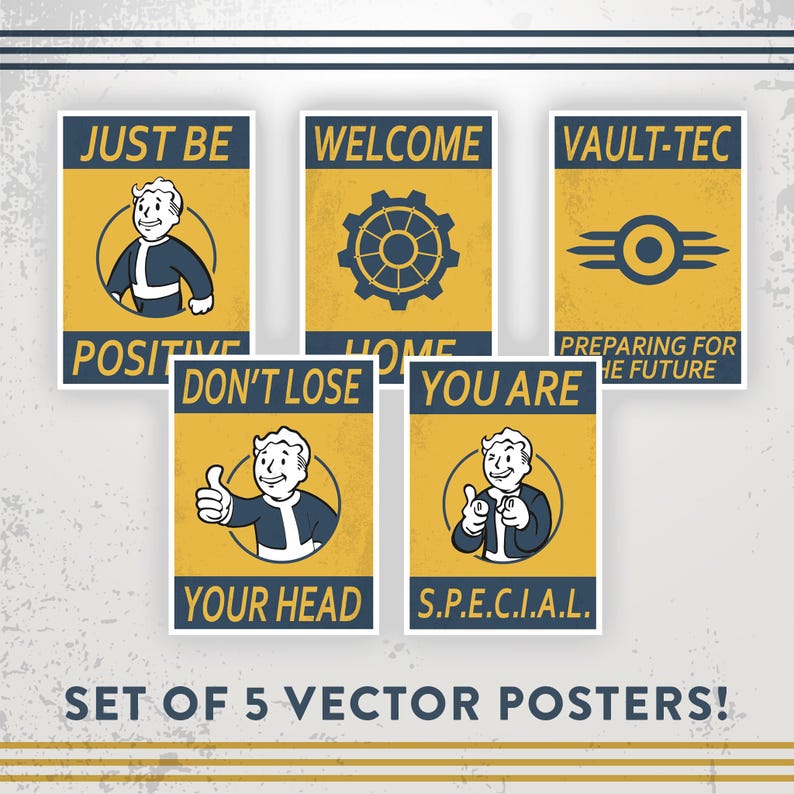 FALLOUT Don't Loose Your Head Poster | Set of 5 Fallout Posters Digital ...