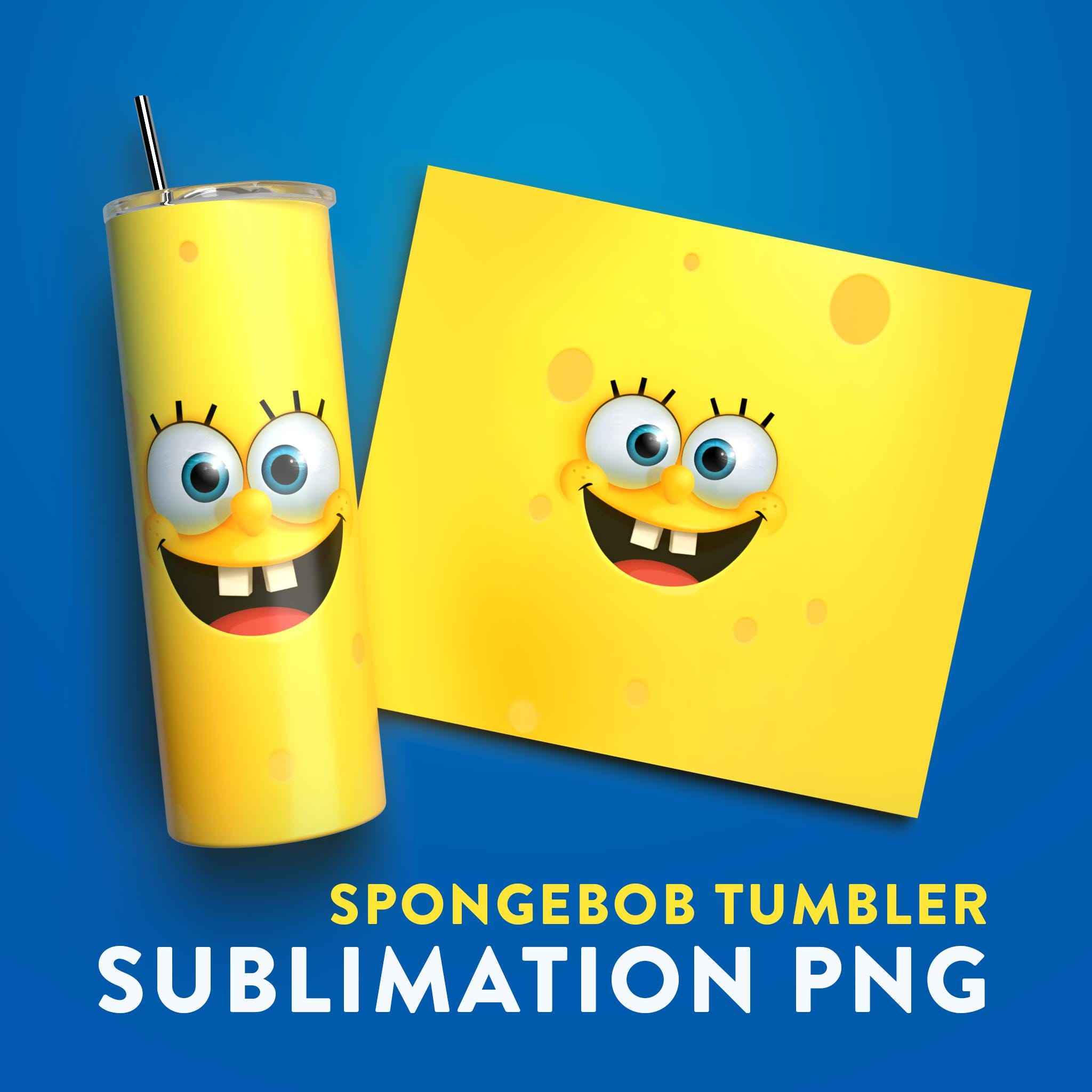 SPONGEBOB Face SEAMLESS Face TUMBLER Sublimation Png - Etsy