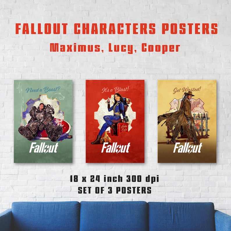 Fallout Show Character Posters | LUCY, MAXIMUS, COOPER | the Ghoul ...