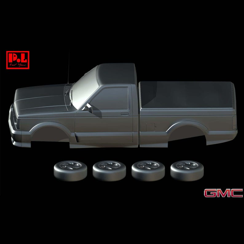 GMC Syclone (1991) Car Model Kit — 3D Print STL OBJ Files for 3D ...
