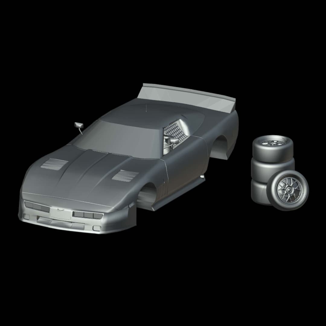 Chevrolet Corvette C4 IMSA GTO (1987) Resin Model Car Kit 1/87 1/64 1/ ...