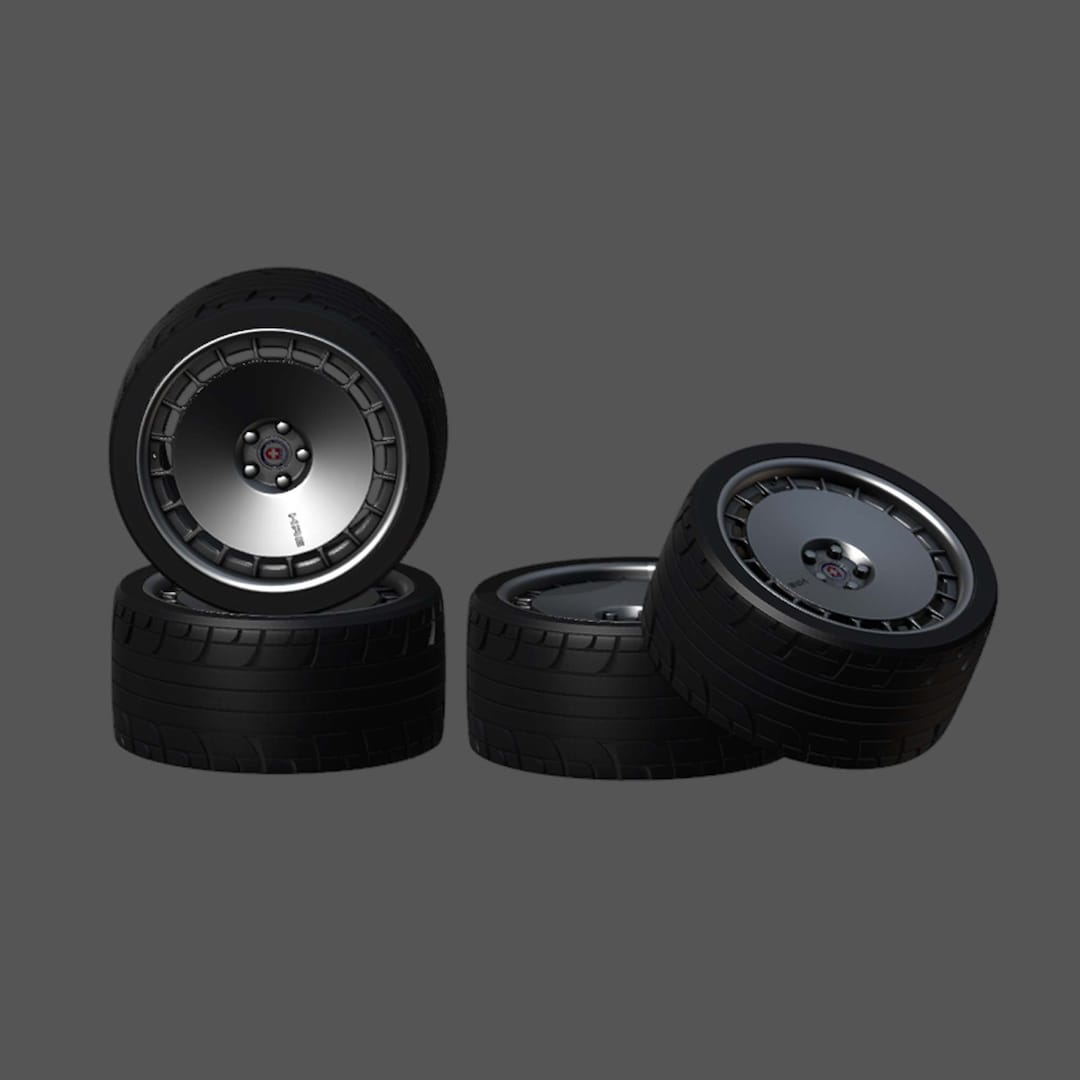 HRE 935 Resin Wheels and Tires Set 1/87 1/64 1/43 1/32 1/24 1/18 1/12 ...