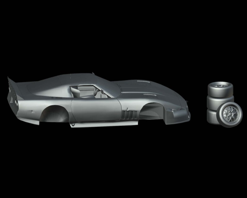 Chevrolet Corvette C4 IMSA GTO (1987) Resin Model Car Kit 1/87 1/64 1/ ...