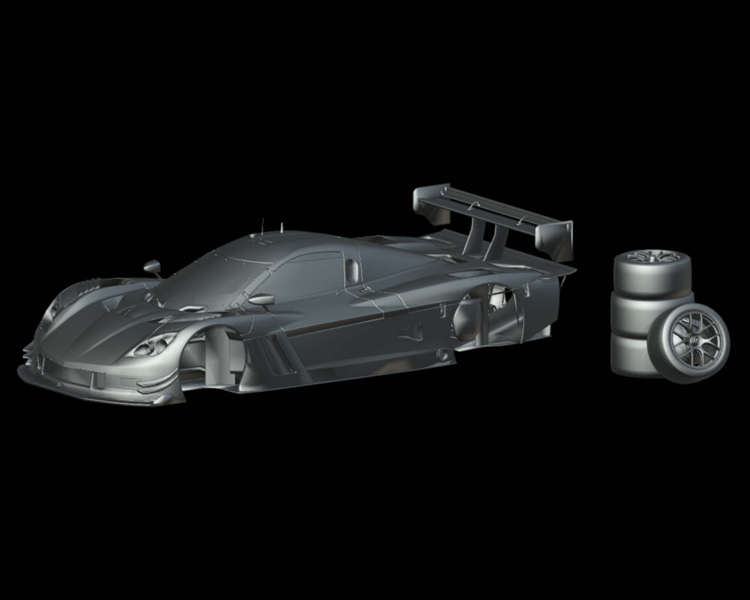 Chevrolet Corvette Daytona Prototype Resin Model Car Kit 1/87 1/64 1/43 ...