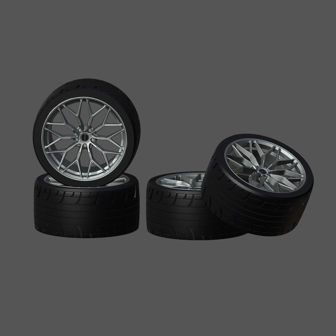 Brixton Forged CM6-R Resin Wheels and Tires Set 1/87 1/64 1/43 1/32 1/ ...