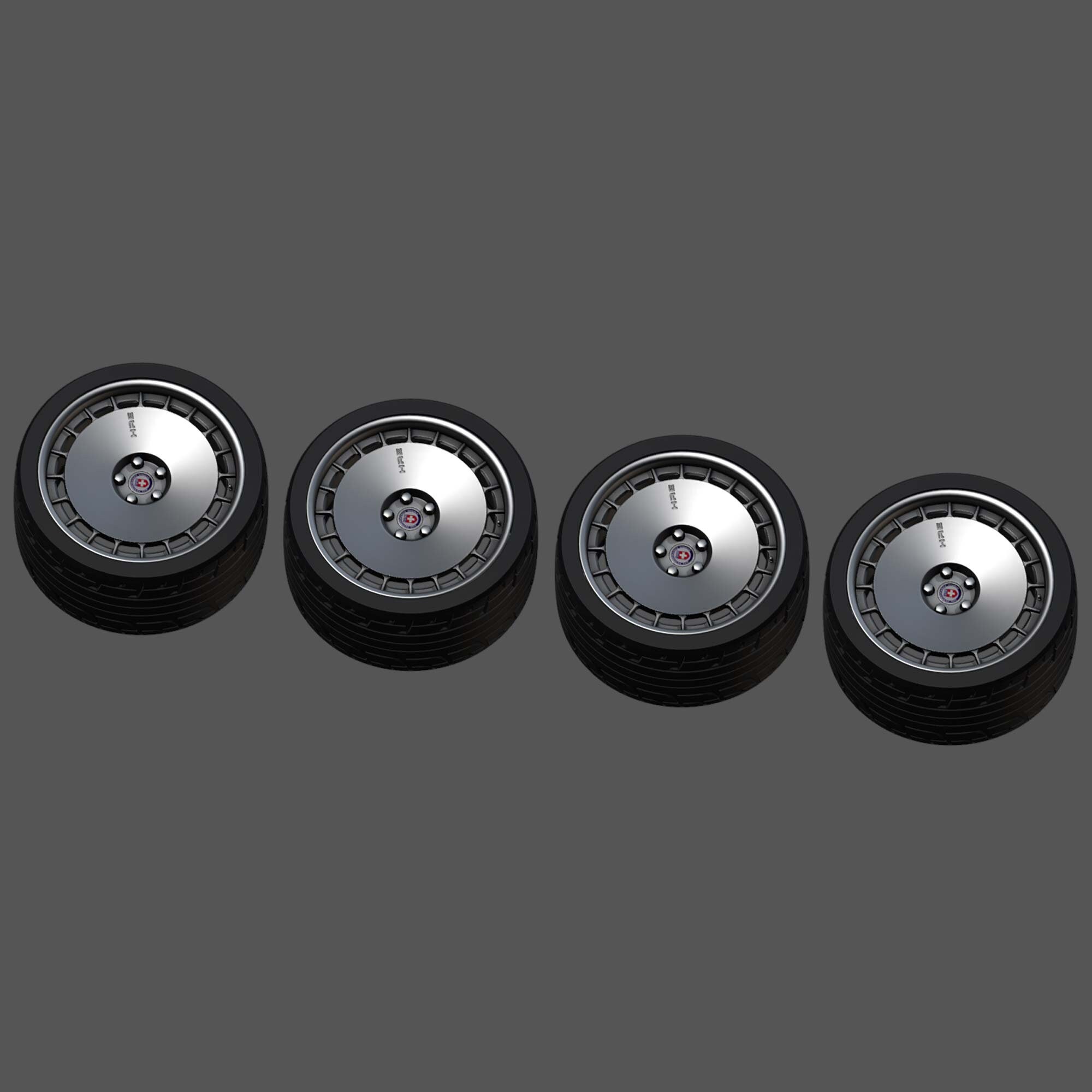 HRE 935 Resin Wheels and Tires Set 1/87 1/64 1/43 1/32 1/24 1/18 1/12 ...