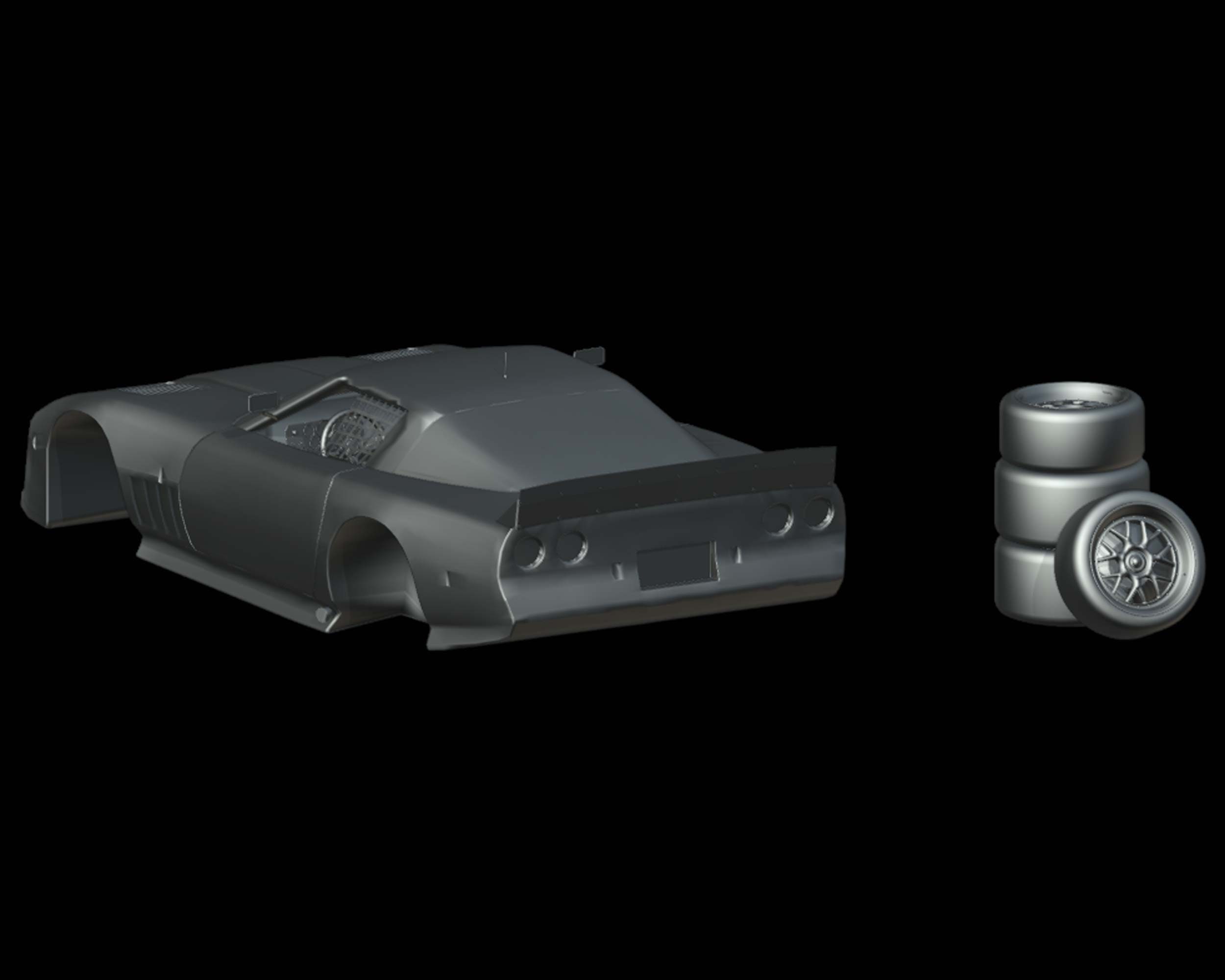 Chevrolet Corvette C4 IMSA GTO (1987) Resin Model Car Kit 1/87 1/64 1/ ...