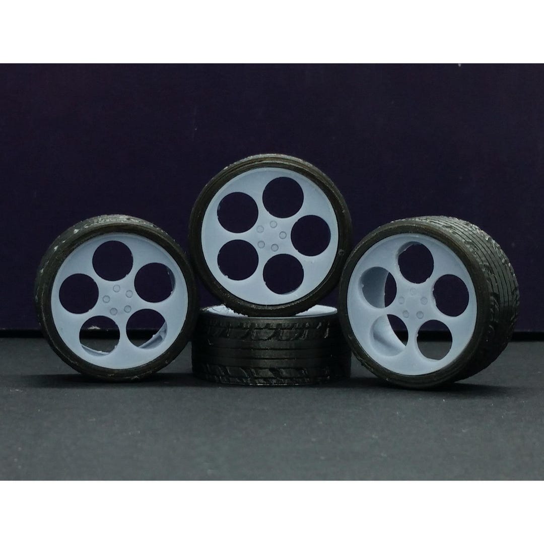 Vossen LC-103 Wheels and Tires Set 1/87 1/64 1/43 1/32 1/24 1/18 1/12 ...