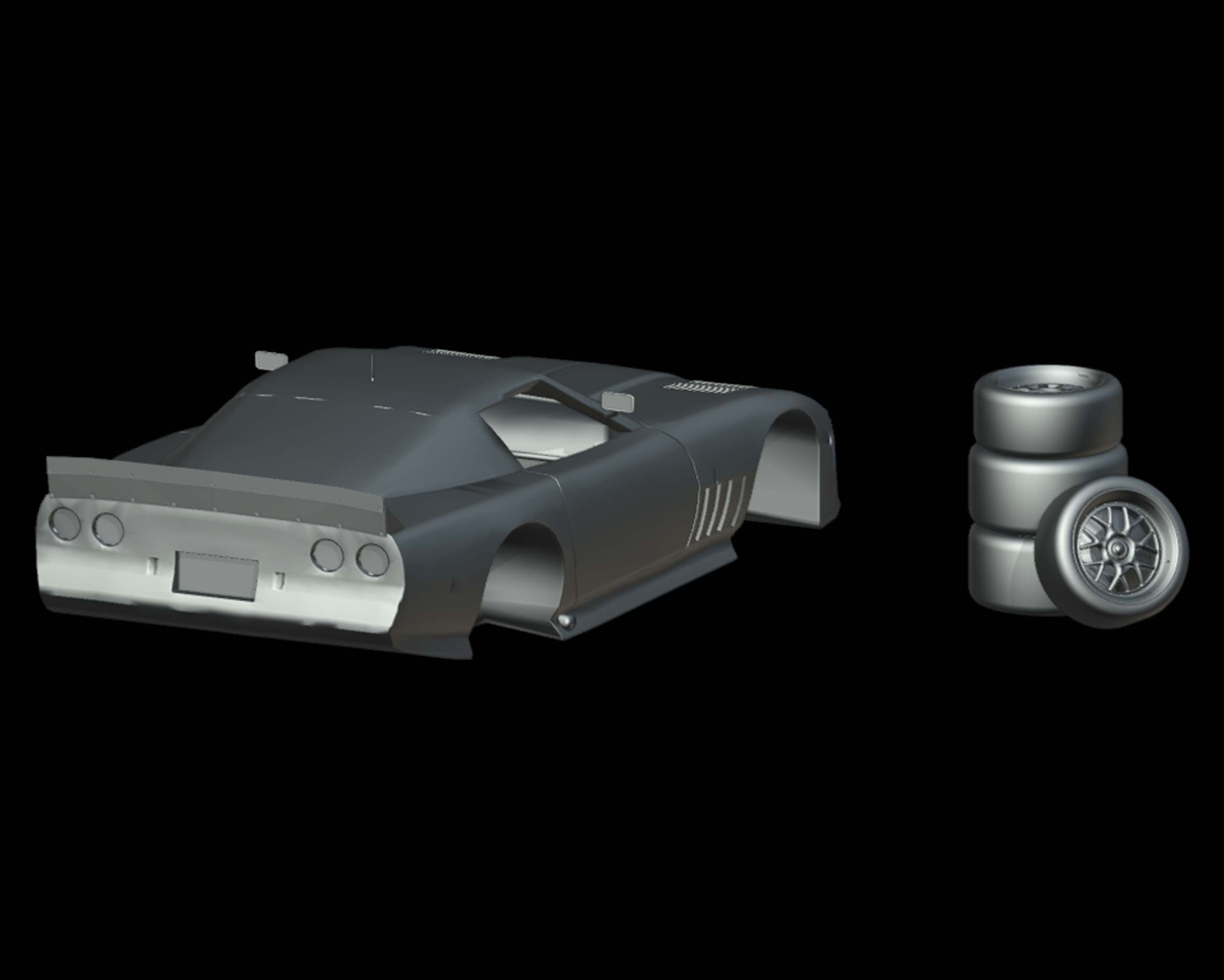 Chevrolet Corvette C4 IMSA GTO (1987) Resin Model Car Kit 1/87 1/64 1/ ...